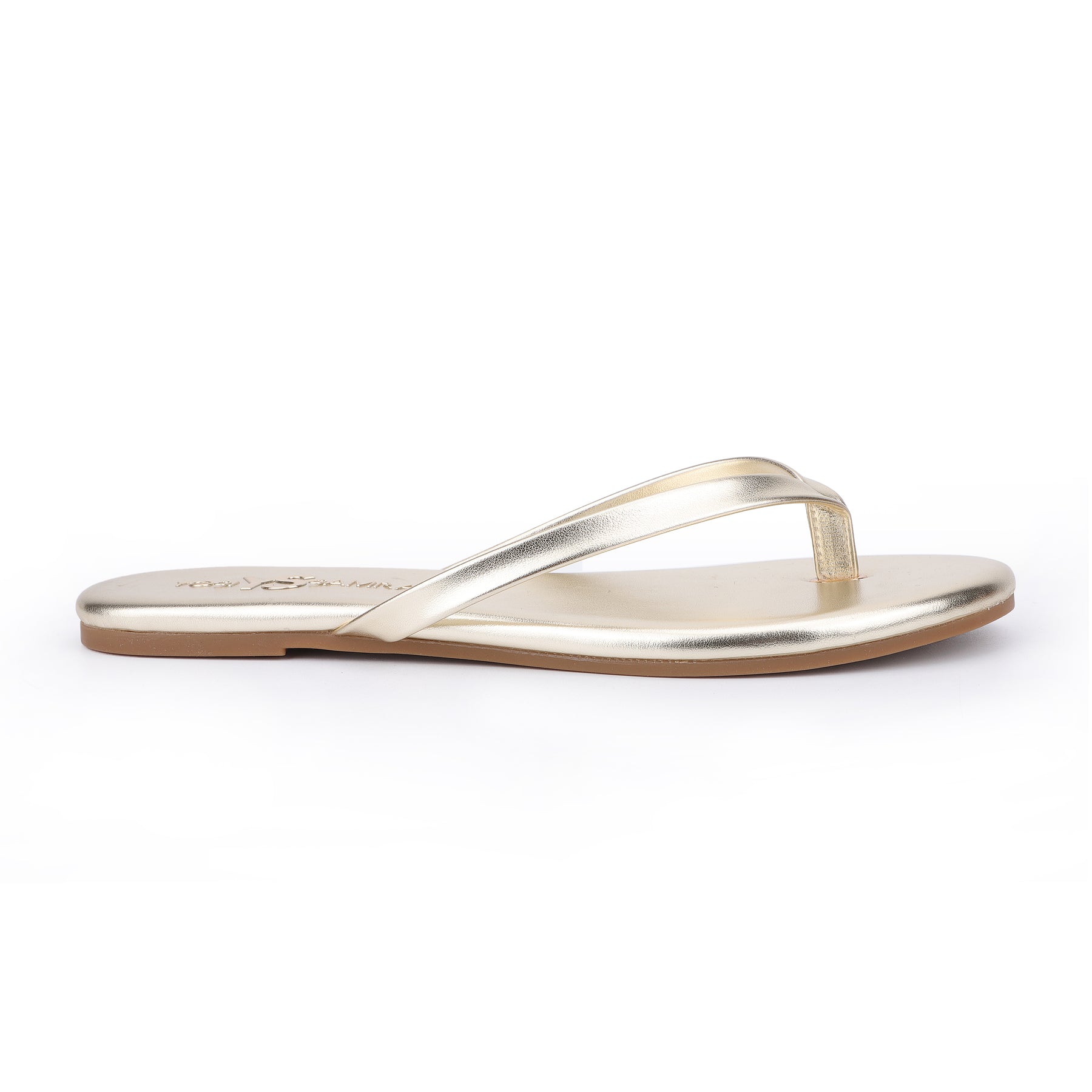 Rivington Gold Metallic Flip Flops for Women, Summer Slides